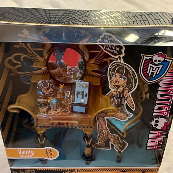 Toys | Monster High Cleo De Nile Doll Vanity Playset New | Poshmark